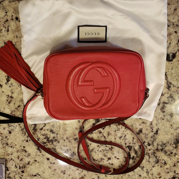 Gucci | Bags | Gucci Red Soho Camera Crossbody Bag | Poshmark